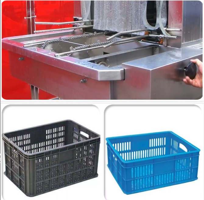 Electric Vegetable Basket Washing Machine , Automatic Plastic Tray ...