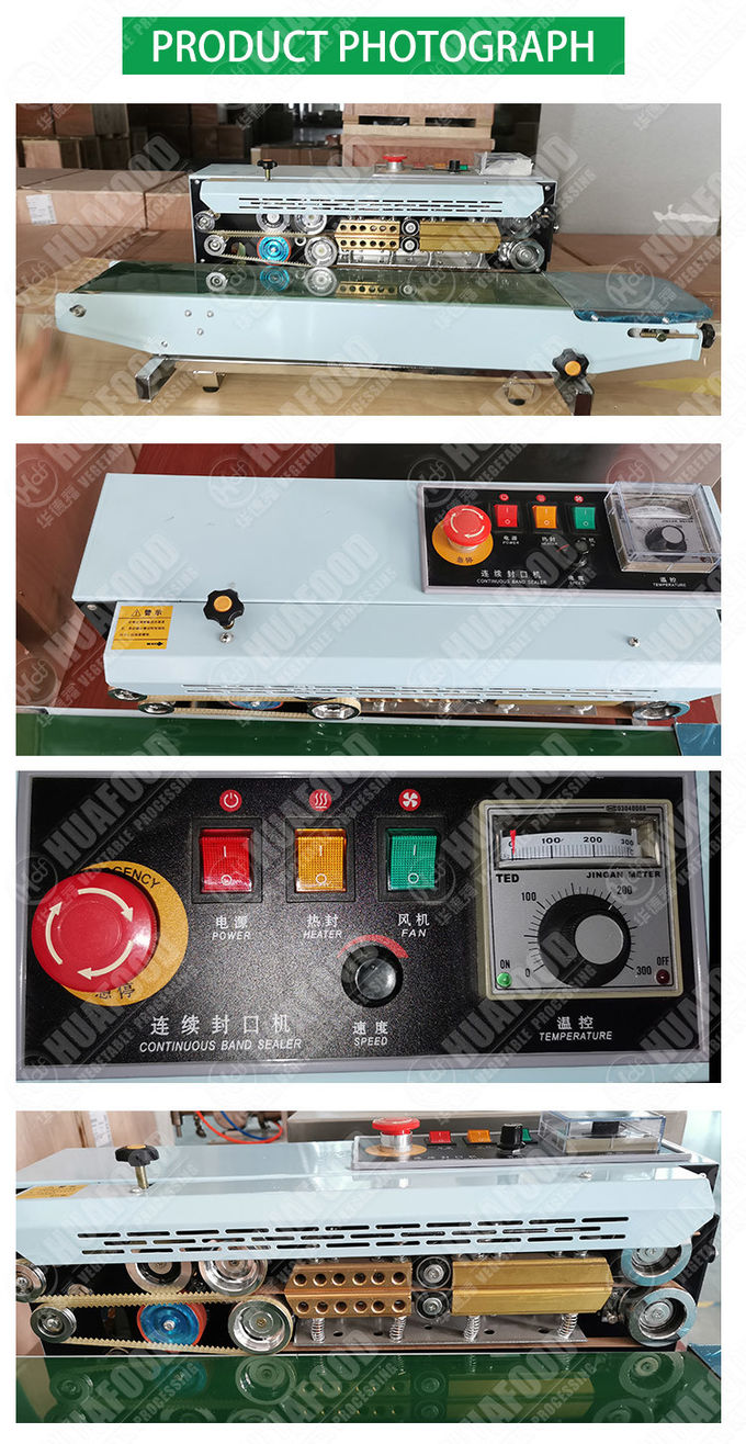 12mm Width Potato Chips 16m/Min 80W Bag Sealing Machine