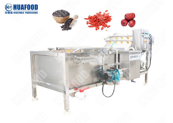 Brush Type Industrial Vegetable Washer , Carrot / Apple Washing Machine ...