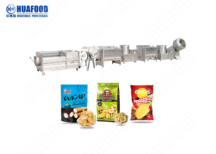 500kg/H Capacity Potato Chips Manufacturing Machine Potato Wafer Making ...
